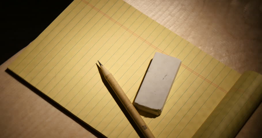 Pencil On A Lined Pad Of Paper Stock Footage Video 3414545 | Shutterstock