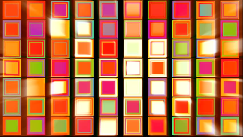Stock Video Clip of Colorful Red, Purple, Green, Orange, Yellow Squares ...