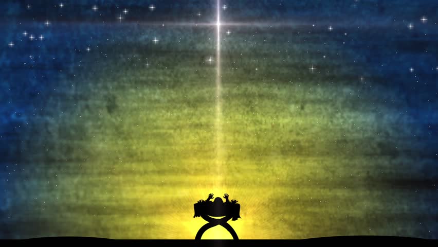 Christmas Nativity Scene Featuring Baby Jesus With Mary And Joseph In A ...