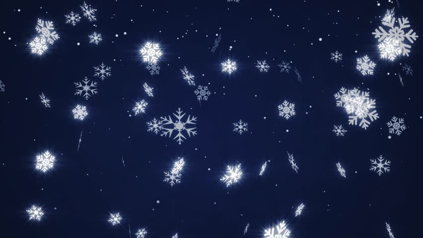 Falling Snow Flakes Animated Winter Background Loop Stock Footage Video ...