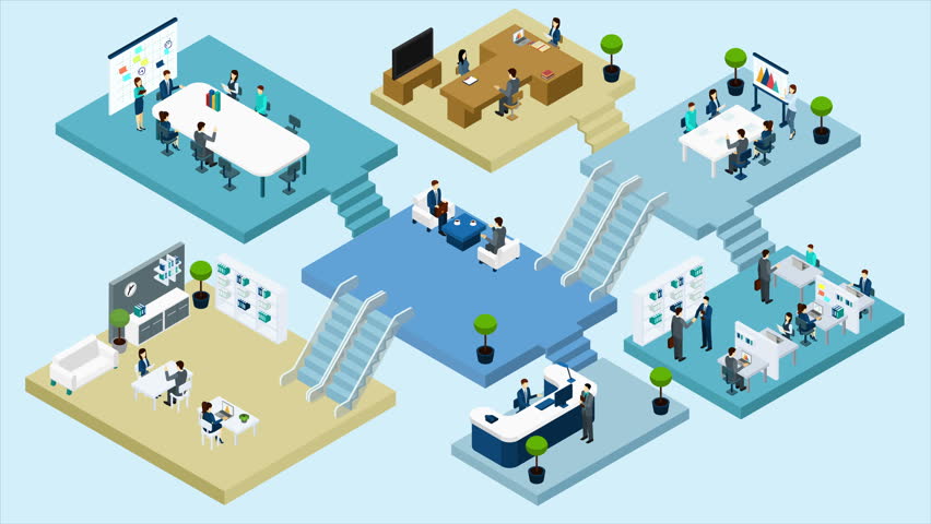 Business People Video Animation Footage Stock Footage Video (100% ...