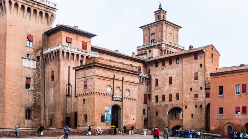 Timelapse Castello Estense (este) or Stock Footage Video (100% Royalty ...