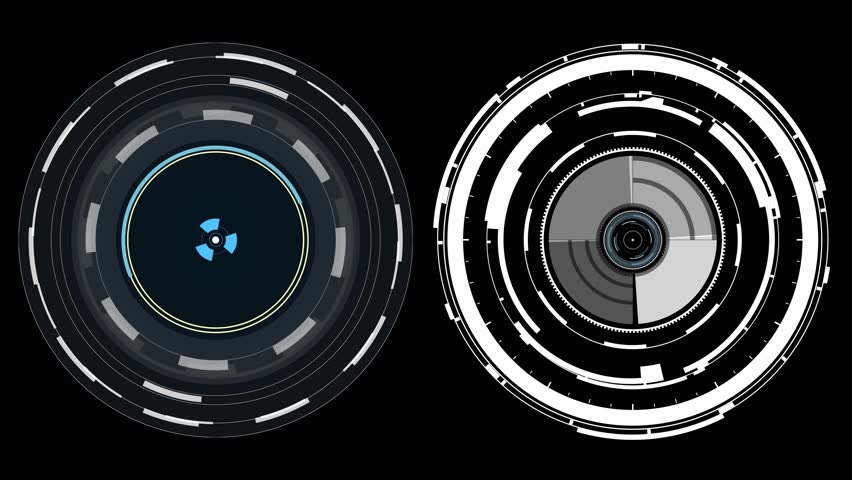 2 Radial Spin Circles. HUD Elements UI Elements. HUD Concept. - Sci Fi ...