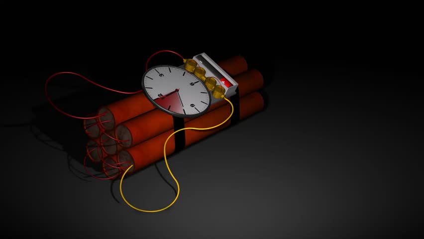 Bomb Countdown. 10 Seconds Of Bomb Animation On White Background. Stock ...