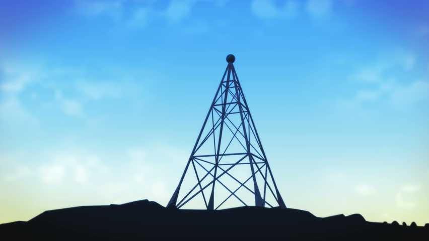 Transmitting Communications Radio Tower Animation Of Radio Tower ...