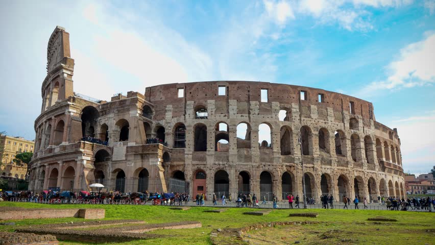 Urban View Of Rome, Italian Capital City With Old Buildings, Monuments ...