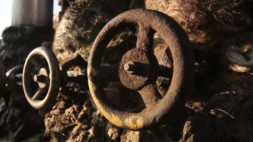Several Rusty Valves On the Stock Footage Video (100% Royalty-free ...