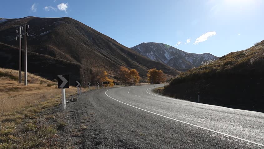 Along the Roadside of Route Stock Footage Video (100% Royalty-free ...