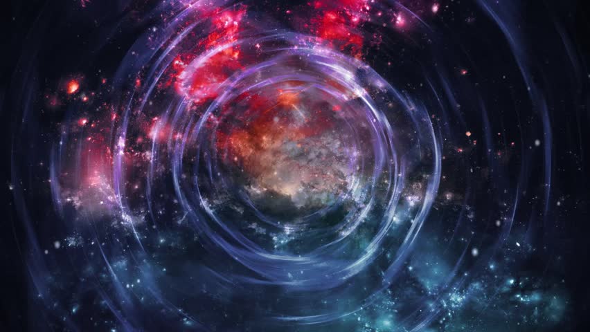 Stock video of space tunnel with galaxy and nebulae | 23844622 ...