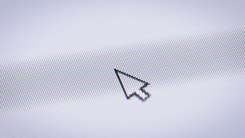 Close Up Of Pointer Moving Around A Computer Screen Stock Footage Video ...