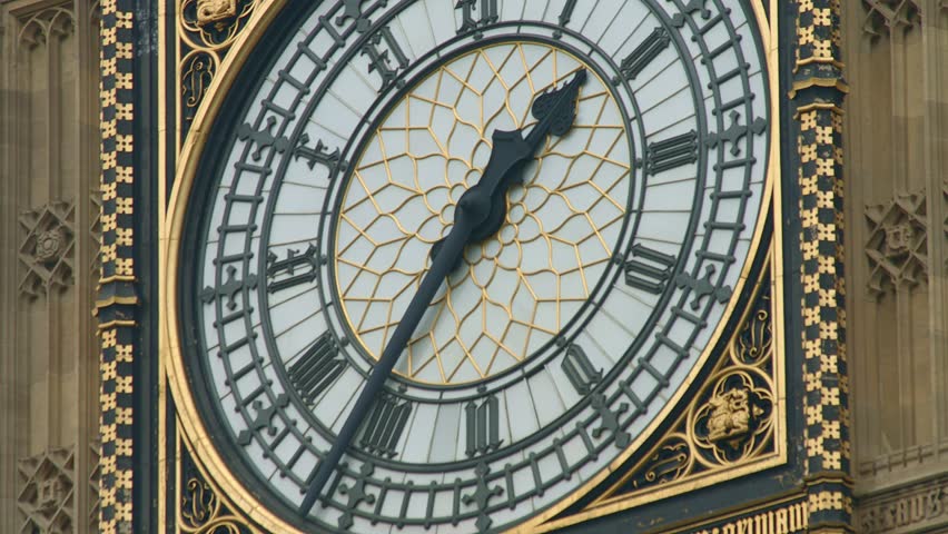 Close Up Of The Big Ben Clock Tower In London, England. Stock Footage ...