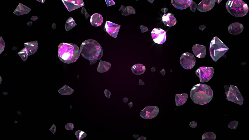 4k Falling Diamonds Gems Wealth Background,broken Glass Debris Treasure ...
