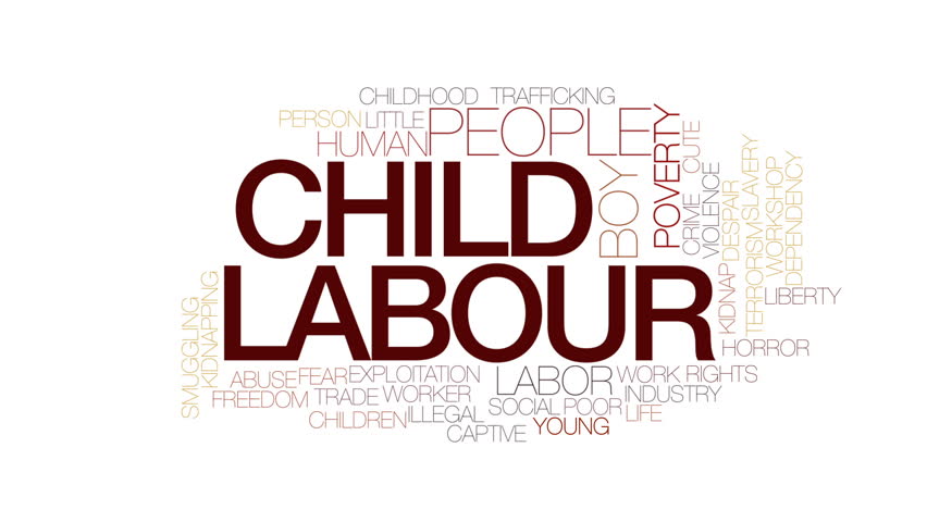 Child Labour Animated Word Cloud, Text Design Animation. Stock Footage ...