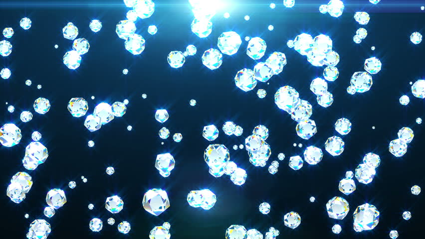 Falling Diamonds, Beautiful Background, Seamless Loop. 4K Stock Footage ...