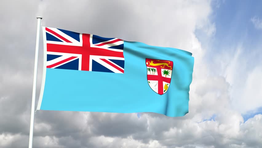 Flying Flag Of FIJI | LOOPED | Stock Footage Video 657385 | Shutterstock