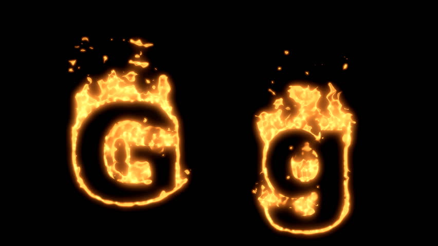 Stock Video Clip of Flaming Alphabet. Upper and lower case G | Shutterstock