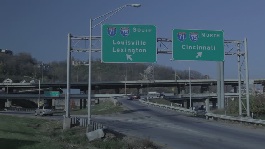 Atlanta Traffic Signs On Highway - ATLANTA / GEORGIA - APRIL 22, 2016 ...