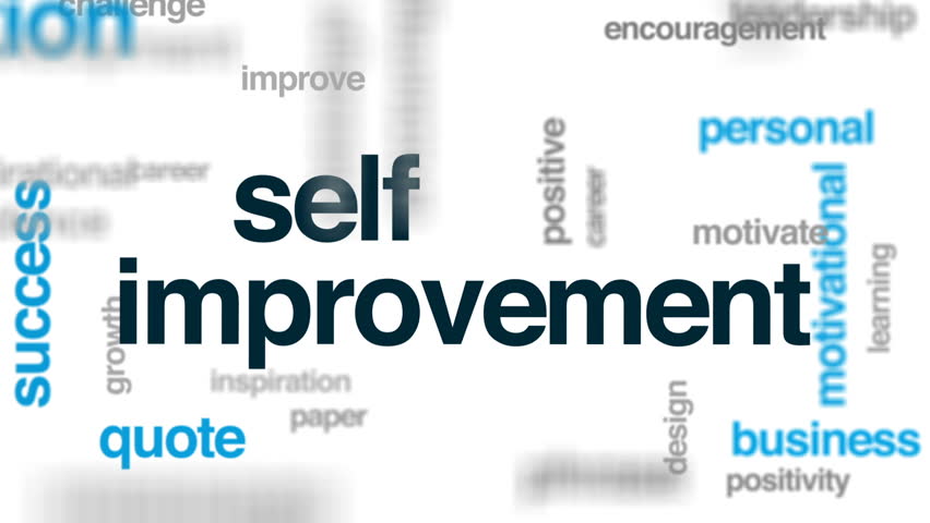 Self Improvement Animated Word Cloud, Text Design Animation. Stock ...