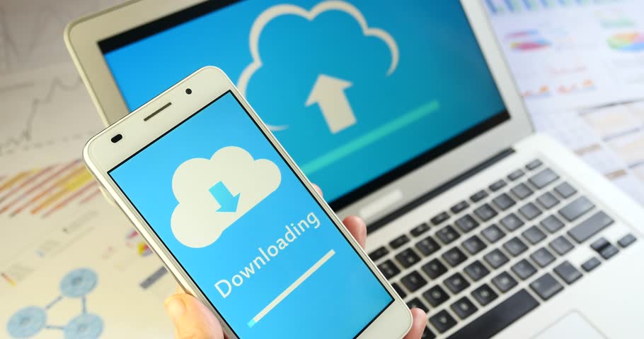 4k,Update The Informative Cloud,upload Progress,web Tech Background. Cg ...