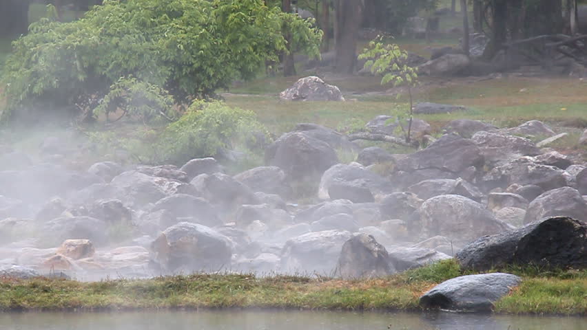Fog from Hot Spring at Stock Footage Video (100% Royalty-free) 2664692 ...