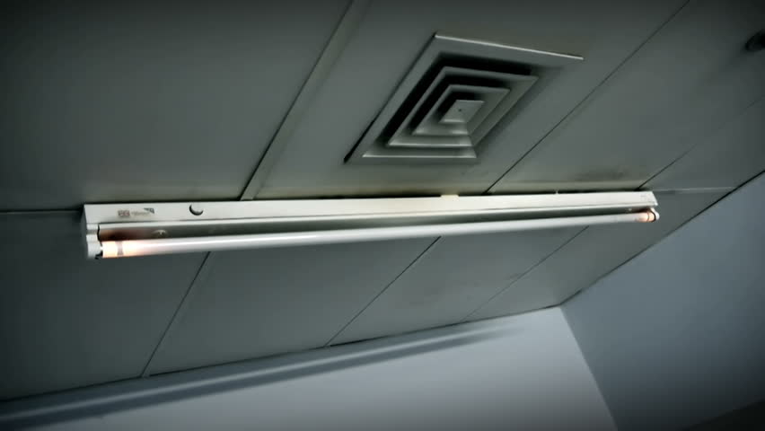 Faulty Fluorescent Light Bulb Flashing Stock Footage Video (100% ...