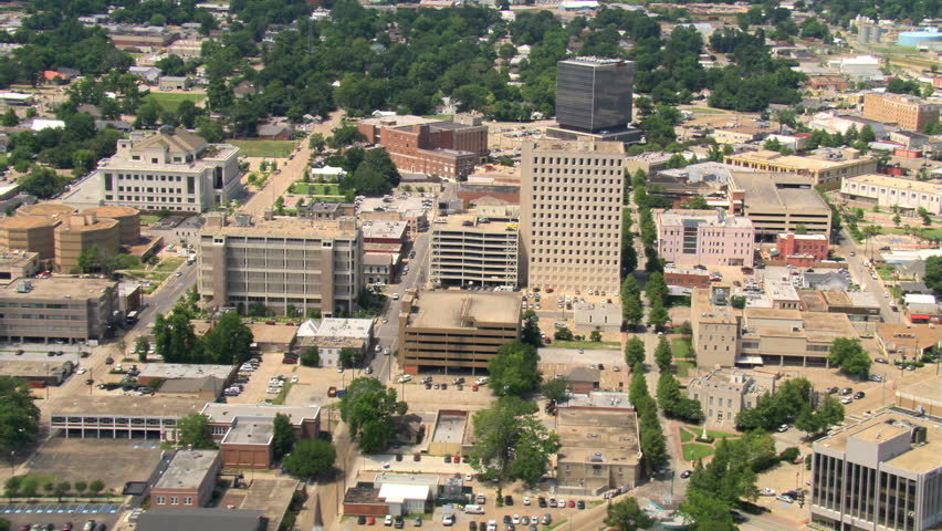 Stock Video Clip of High view over downtown Lafayette, Louisiana; links ...