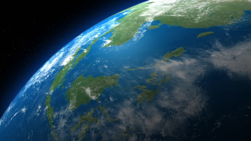 Flying Over The Japanese Islands. Flight Over Japan. Clip Contains ...