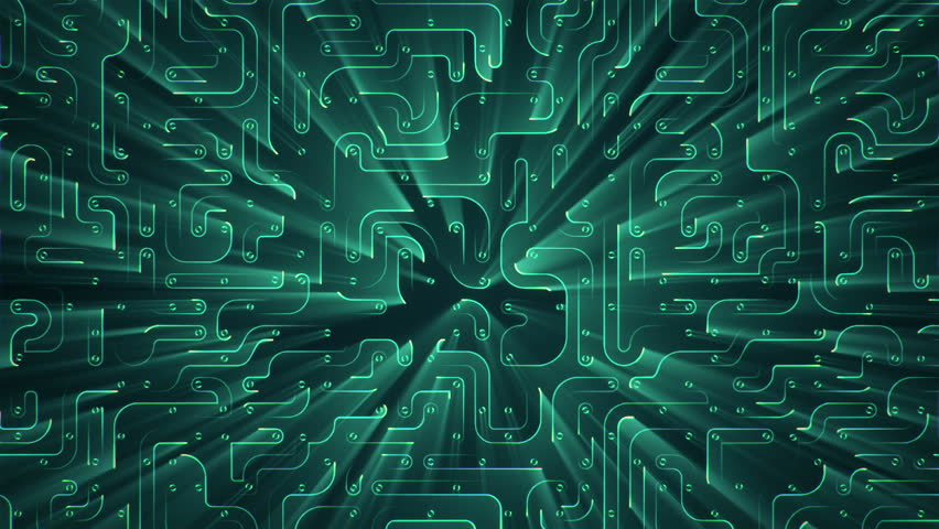 Green Computer Circuit Board Background Loop Stock Footage Video ...
