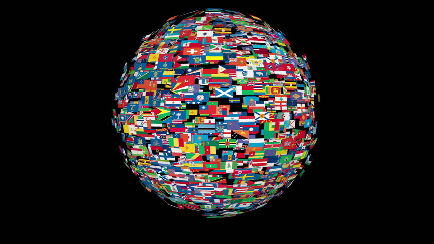 3d World Flag Globe Animation Стоковые футажи для видео 6843151 ...
