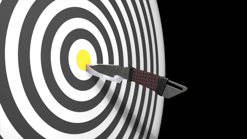 Knife Throwing Animation. Stock Footage Video (100% Royalty-free ...