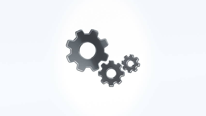 Cogs Working Loading Screen Style Motion Background Seamless Loop White ...