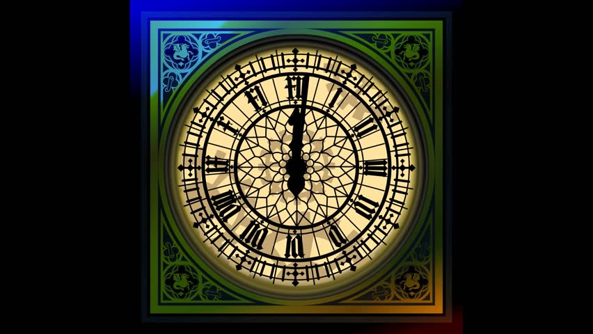 Distorted Dali Dream-like Clocks Moving Toward The Viewer, Suddenly One ...