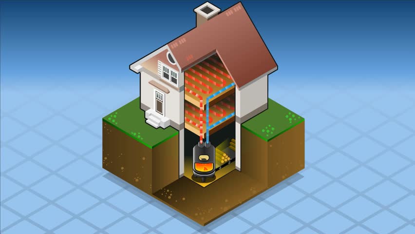 Building A House With A Hip Roof. Time-lapse 3d Animation Of House ...