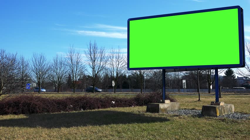Drive-in Movie Theater At Dusk With Green Screen -- Fill It With ...