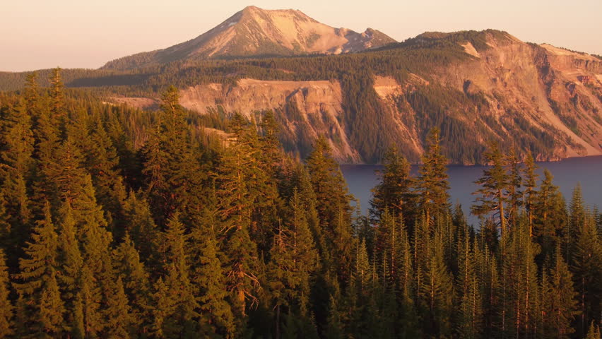 Aerial View of Crater Lake National Park, Oregon image - Free stock ...