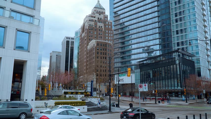 Stock video of downtown vancouver - street corner at | 28263382 ...