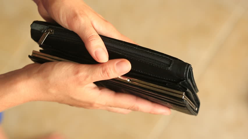 Woman Shows Her Empty Wallet. Stock Footage Video (100% Royalty-free ...