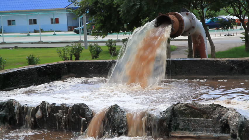 Dirty Water Flows from a Stock Footage Video (100% Royalty-free ...