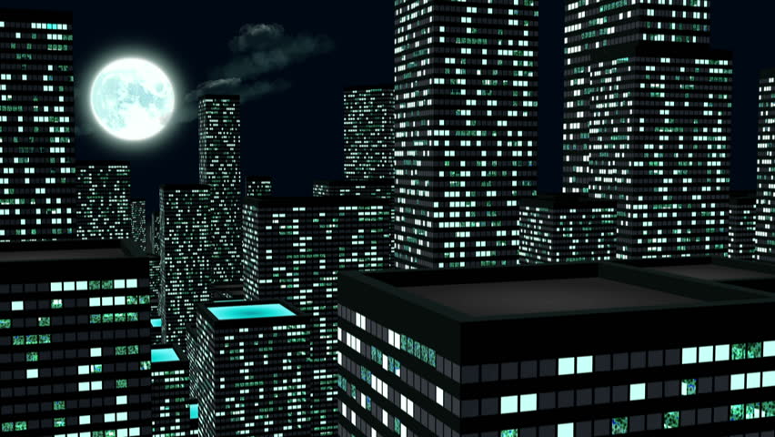 Loopable Cyber City Background Stock Footage Video 1851283 | Shutterstock