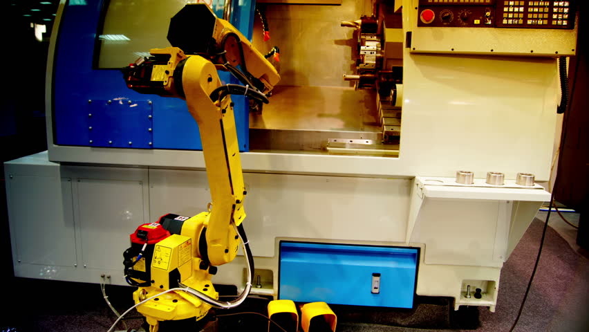 Robot Mechanism Works in the Stock Footage Video (100% Royalty-free ...