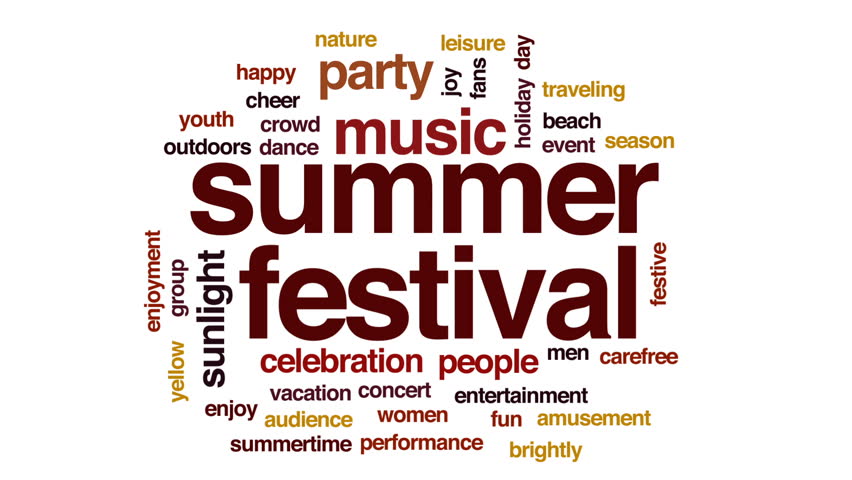 Stock video of summer festival animated word cloud, text | 29281222 ...