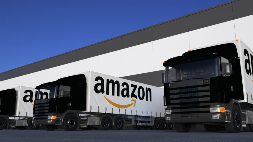 Freight Semi Trucks with Amazon.com Stock Footage Video (100% Royalty ...