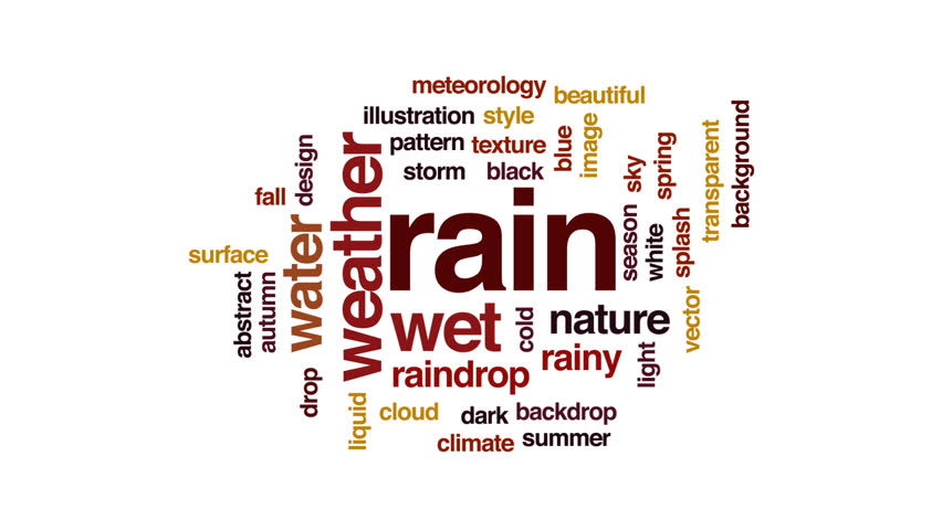 Water Word Letters Projection On Waterfall Rain Stock Footage Video ...