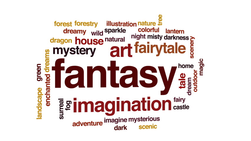Fantasy Animated Word Cloud, Text Stock Footage Video (100% Royalty ...