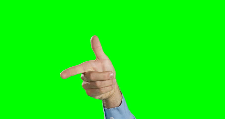 Male Hand Gestures On Green Screen: Pointing, Clapping, Thumbs Up ...