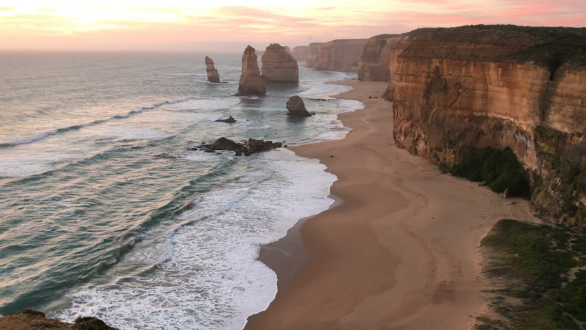 Coastline along the Great Ocean Road in Victoria, Australia image ...