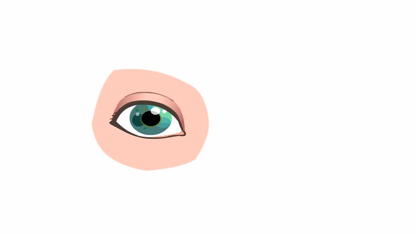 Human Eye Blinking Cartoon Animation Stock Footage Video (100% Royalty ...