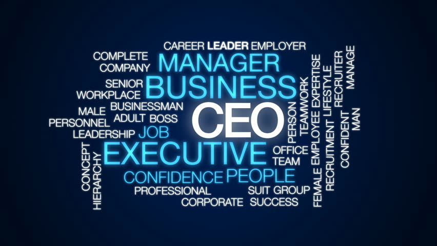 CEO Animated Word Cloud, Text Design Animation. Stock Footage Video ...