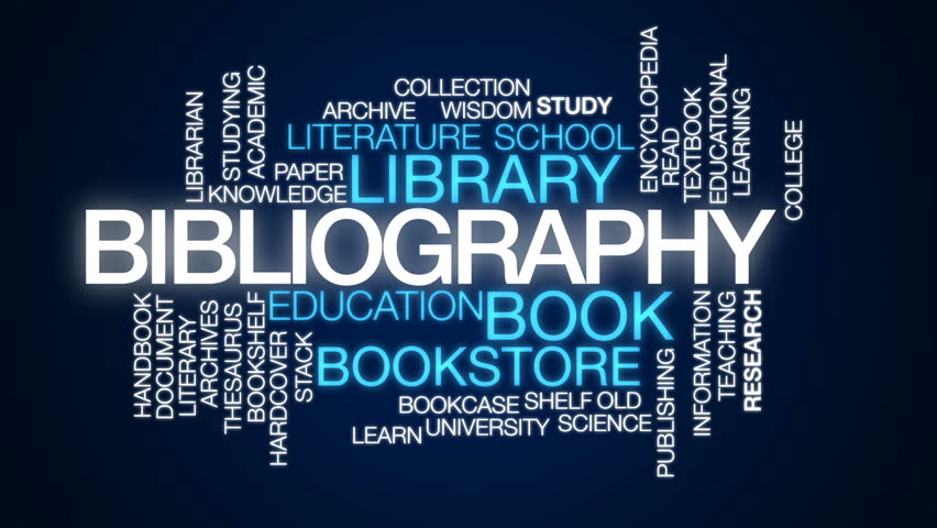 Bibliography Animated Word Cloud, Text Design Animation. Stock Footage ...