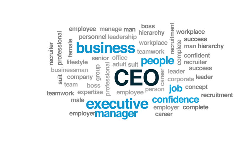 CEO Animated Word Cloud, Text Design Animation. Stock Footage Video ...